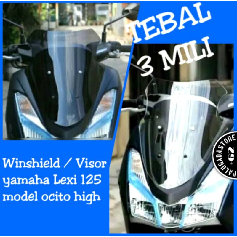Jual Windshield Lexi Winshield Visor Ws Yamaha Lexi Ocito high Tebal 3 ...