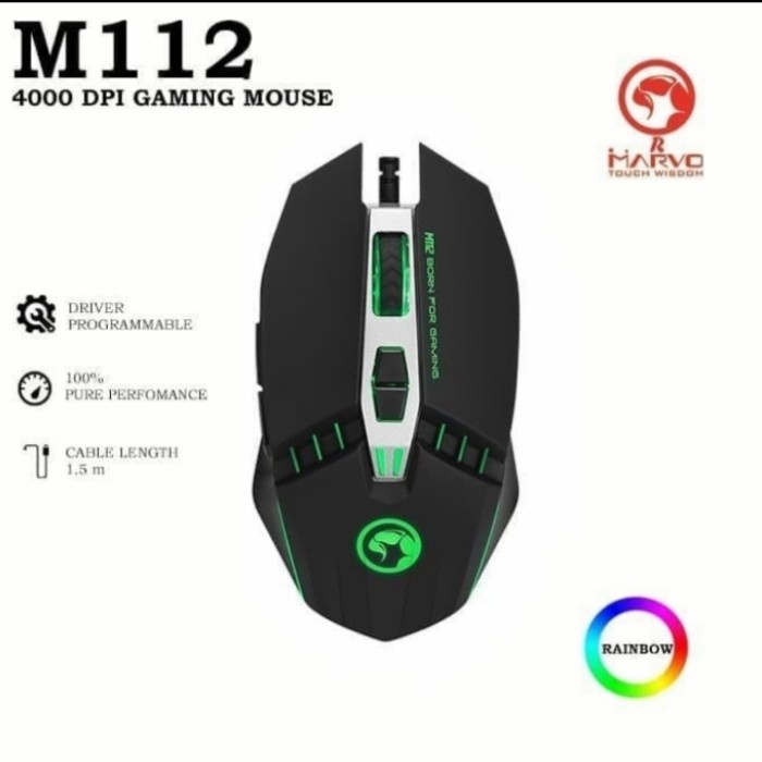 Jual MARVO SCORPION GAMING MOUSE M112 MACRO MURAH | Shopee Indonesia