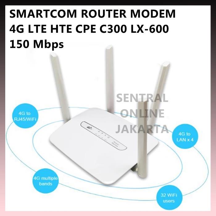 Jual SMARTCOM LX600 ROUTER MODEM WIRELESS 4G LTE Wifi HTE CPE C300 LX ...