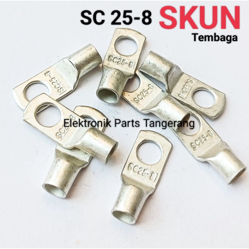 Jual (1 Buah) SKUN KABEL TEMBAGA (BANYAK UKURAN) SKUN KABEL 4MM SKUN KABEL 6MM SKUN KABEL 10MM ...