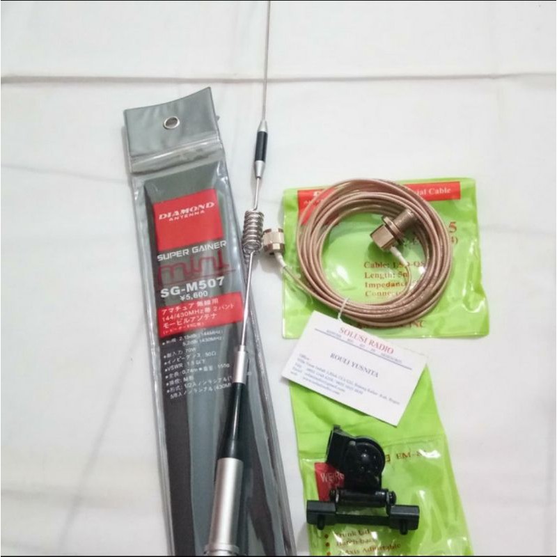Jual PAKET ANTENA HT RIG MOBIL DIAMOND SGM-507 SGM 507 DUALBAND KABEL BREKET | Shopee Indonesia