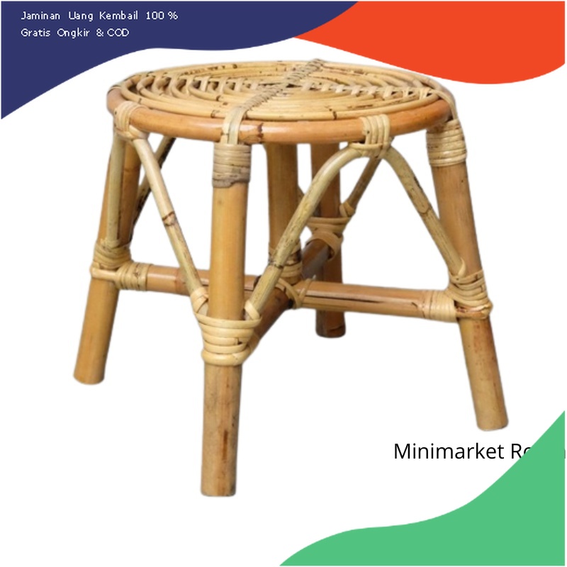 Jual Bangku Bulat Halaman Rumah atau teras dari Rotan Alami | Shopee ...