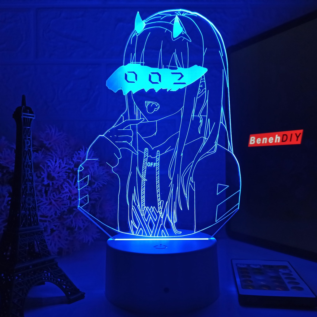 Jual Lampu Anime Zero Two Darling In The Franxxx Led hias akrilik lamp ...