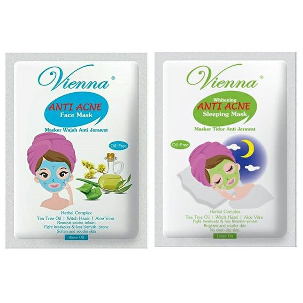 Jual VIENNA Anti Acne Face Mask 15mL | Shopee Indonesia