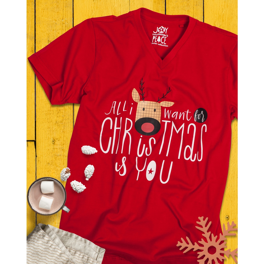 Jual KAOS NATAL HANDESIGN FAMILY OBLONG MERAH CHRISTMAS LEVER V BISA ...