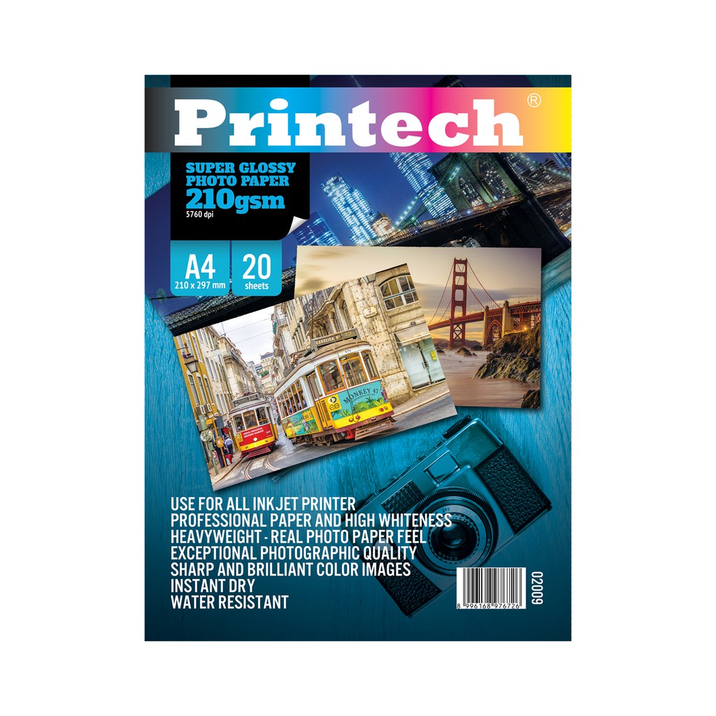 Jual Kertas Foto / Photo Paper Printech Super Glossy A4 210g - 02009-N ...