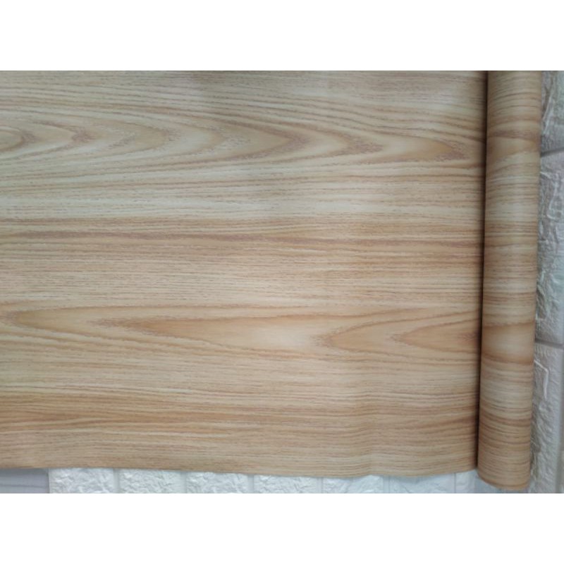 Jual wallpaper sticker dinding kayu coklat krem kalem elegan | Shopee ...