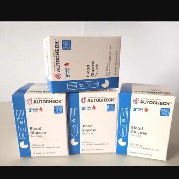 Jual ORIGINAL!! Autocheck Strip Gula Darah / Autocheck Glukosa / Strip ...
