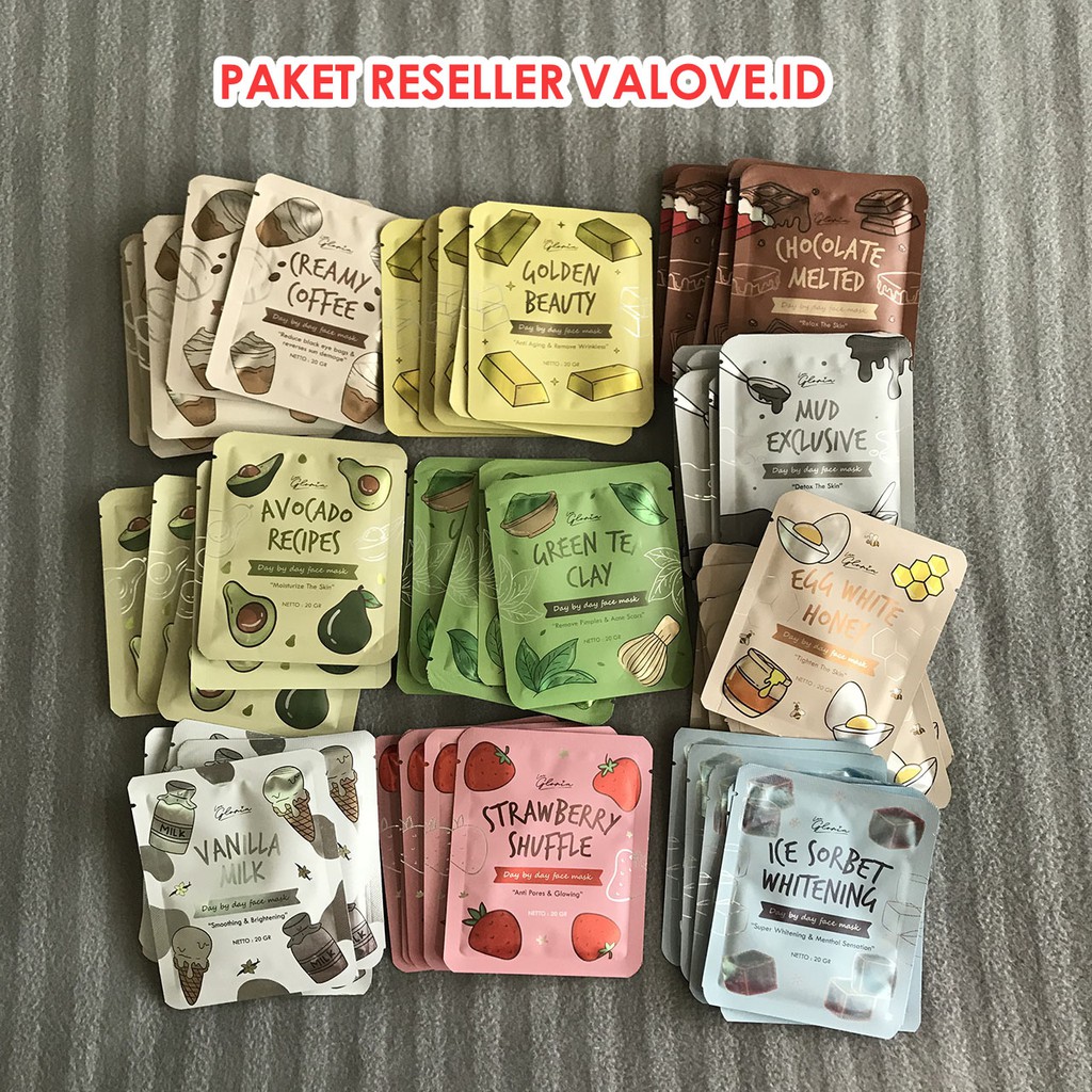 Jual Paket Reseller Masker Wajah Bubuk Organik 20gr By Lea Gloria Valove.id | Shopee Indonesia