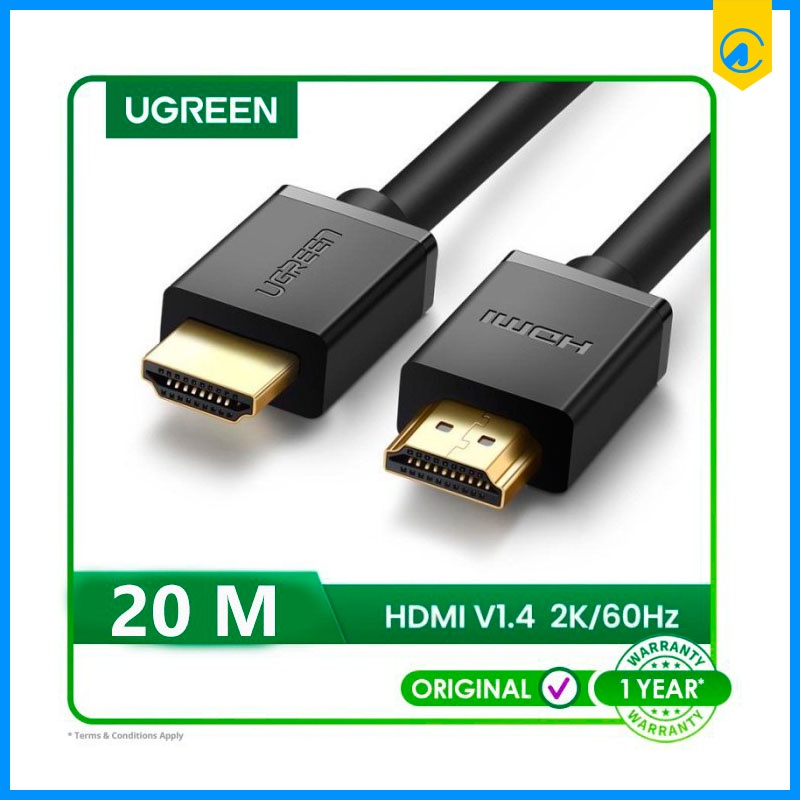 Jual Ugreen 10112 HDMI Cable 4K HDMI Male to Male 20m Black | Shopee Indonesia