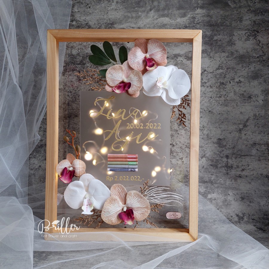 Jual Mahar Frame/Bingkai Mahar Pernikahan Logam Mulia/Uang - Helene ...