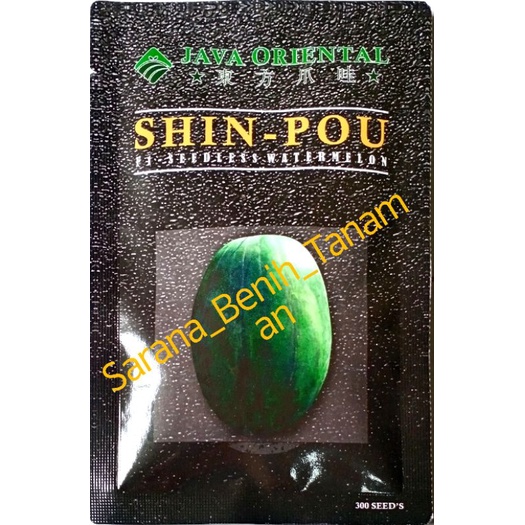 Jual benih semangka non biji oval shin-pou,biji benih besar,50 bks ...