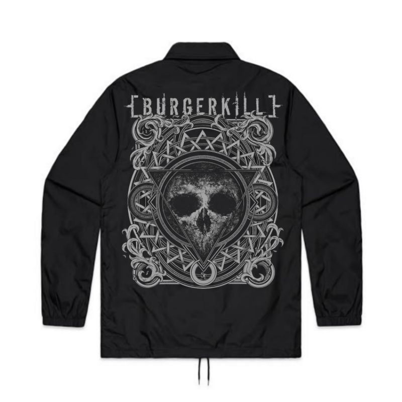 Jual COACH JAKET BAND BURGERKILL | JAKET BURGERKILL | JAKET METAL WINDBREAKERS HITAM DISTRO PRIA ...