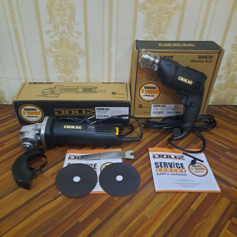 Jual PAKET Mesin Bor Doliz BA632 (320watt) + Gerinda Doliz BA730 Bonus ...