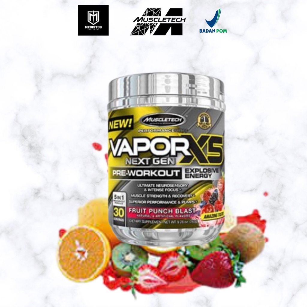 Jual Muscletech Vapor X5 Next Gen Preworkout Pre workout - fruit punch ...