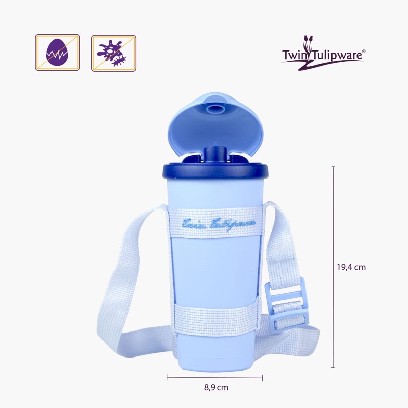 Jual PROMO Multi Tumbler w/ sling Twin Tulipware / botol minum bertali ...