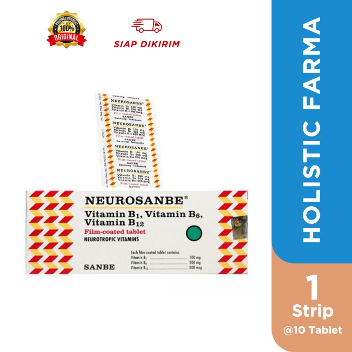 Jual Neurosanbe Tablet Vitamin B (1 Strip @ 10 tablet) | Shopee Indonesia