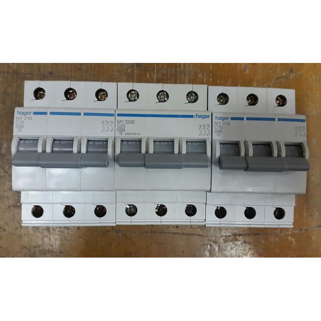 Jual MCB 50A, 63A Tipe MY 3P / 3 Phase Merk Hager | Shopee Indonesia