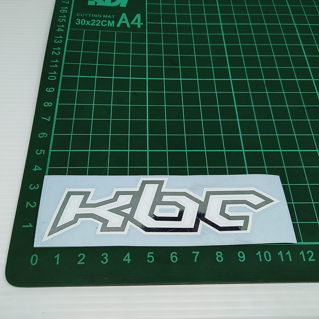 Jual Cutting Sticker Logo Helm KBC Chrome Silver Background Putih ...