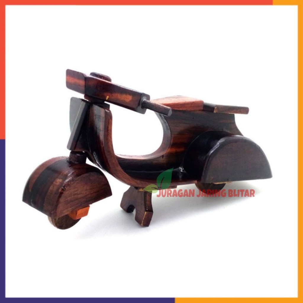 Jual Miniatur Motor Vespa Kayu 24x10x10 cm | Shopee Indonesia