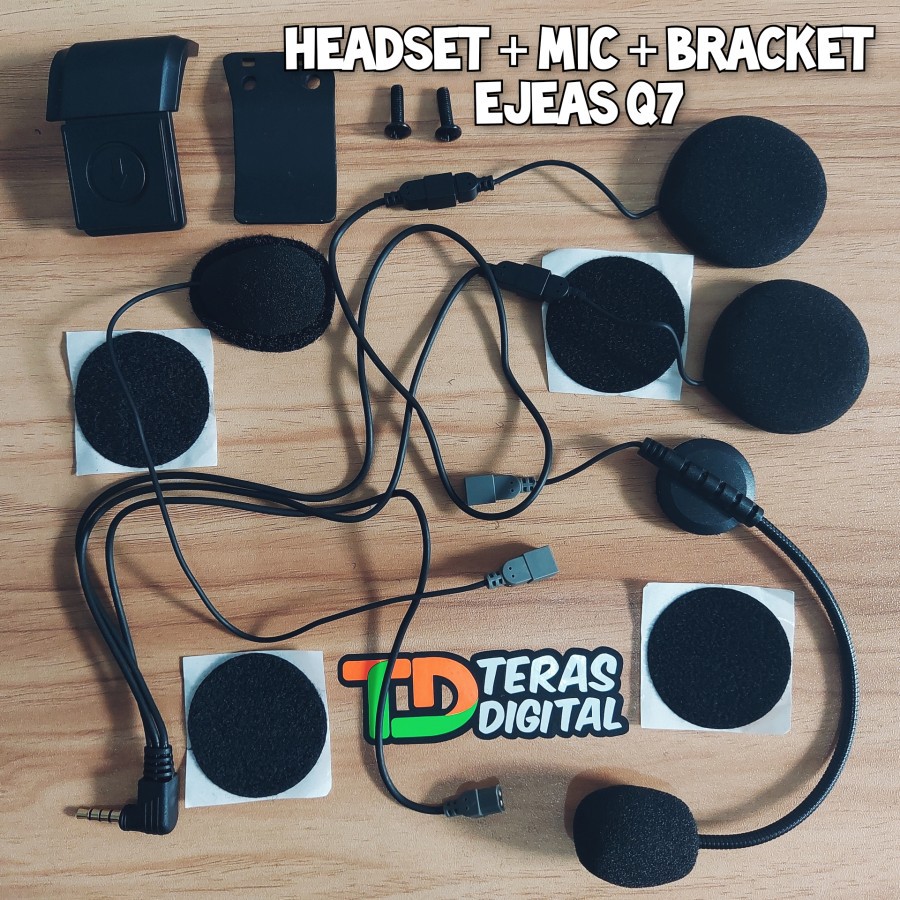 Jual Part Clampkit intercom Ejeas Q7 Headset Mic Bracket Intercom Helm ...