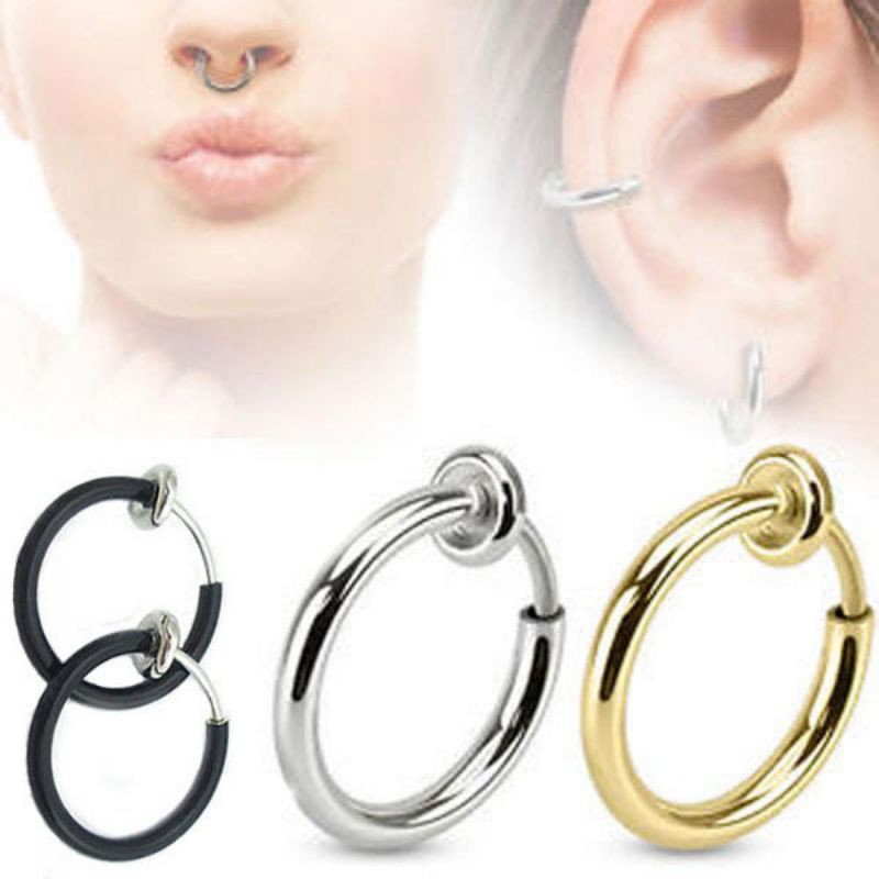 Jual ANTING JEPIT(TANPA BOLONG) TELINGA HIDUNG(SEPTUM) HELIX BIBIR ...