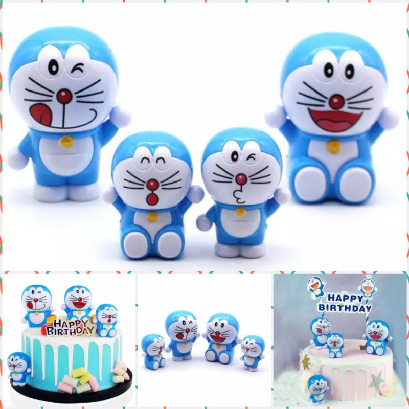 Jual Topper Cake Birthday Doraemon Hiasan Kue Tart Ulang Tahun | Shopee ...