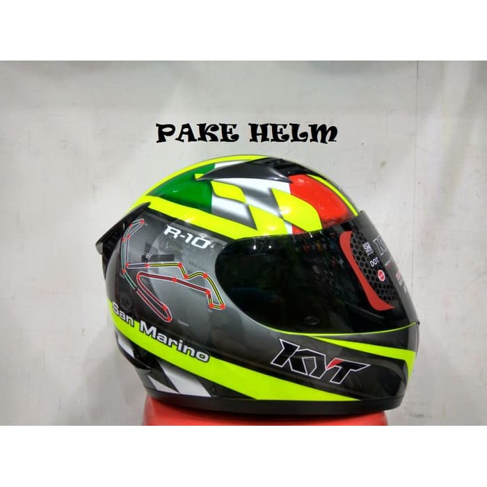 Jual HELM KYT R10 MOTIF SAN MARINO GP RACE CIRCUIT YELLOW FLUO | Shopee ...