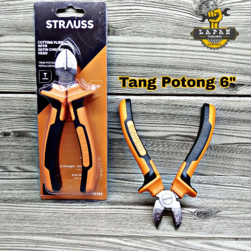 Jual Tang Potong Strauss Asli Grip Karet 6 Inchi Kokoh | Shopee Indonesia