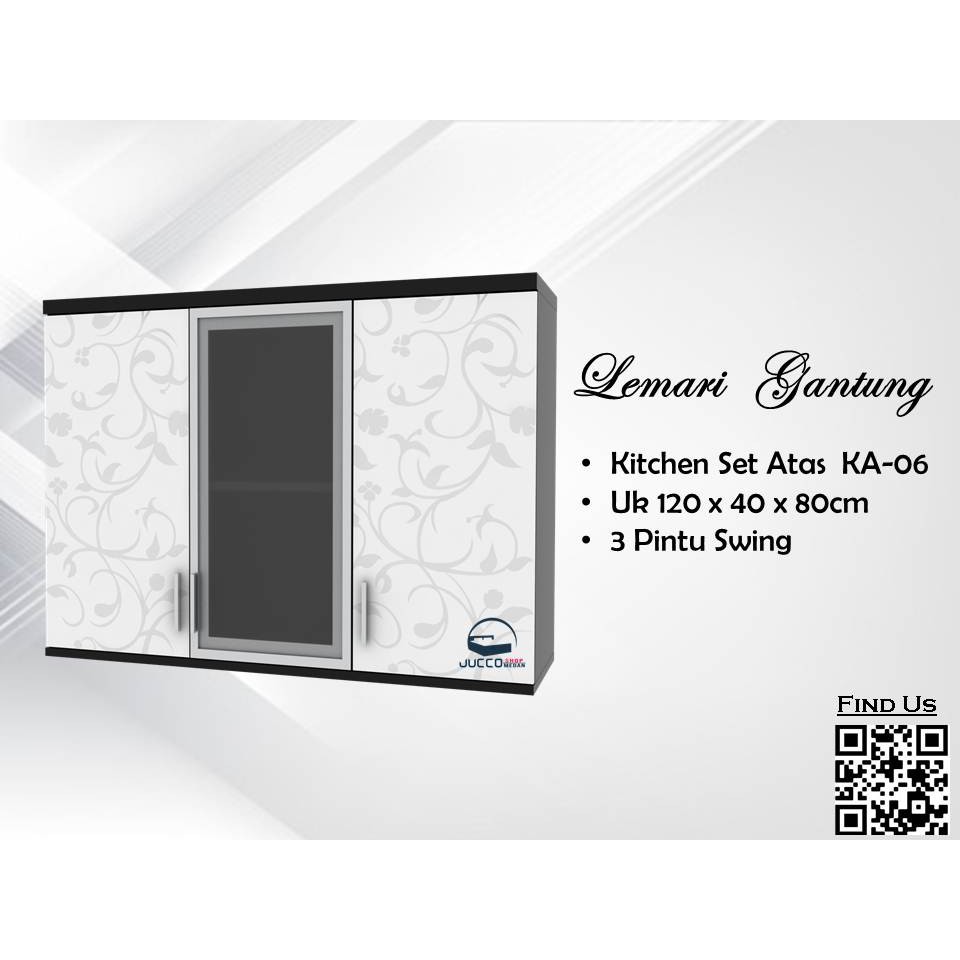 Jual Lemari Piring Gantung 3 Pintu KA06 - Rak piring Minimalis Expo - Medan Kitchen set atas ...