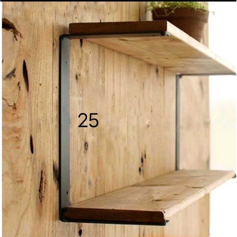 Jual penyangga rak dinding 2 ambalan bracket rak dinding tempel ...