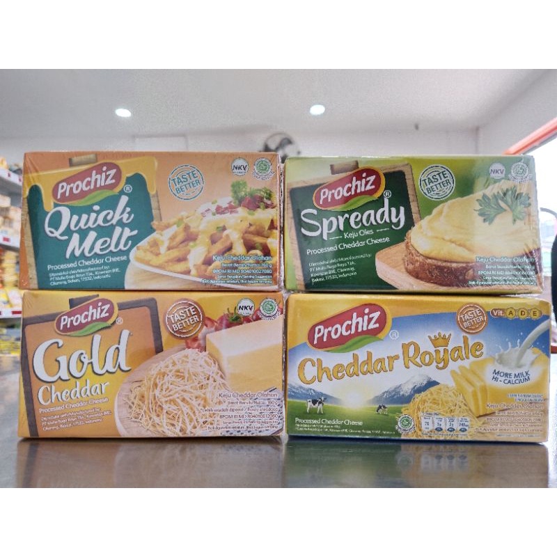 Jual KEJU PROCHIZ SPREADY, GOLD, CHEDDAR ROYALE 160g | Shopee Indonesia