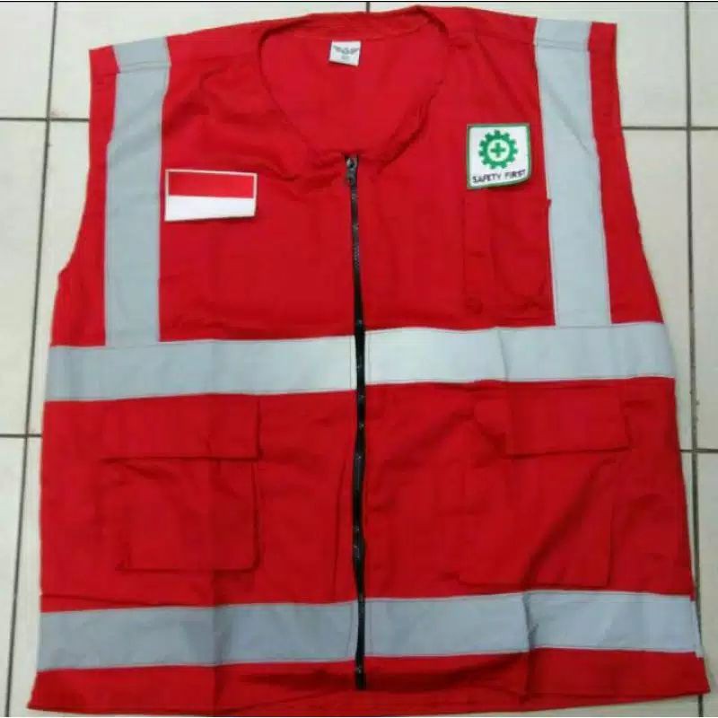 Jual Rompi Safety Bahan Drill Termasuk logo K3 dan Bendera Murah ...
