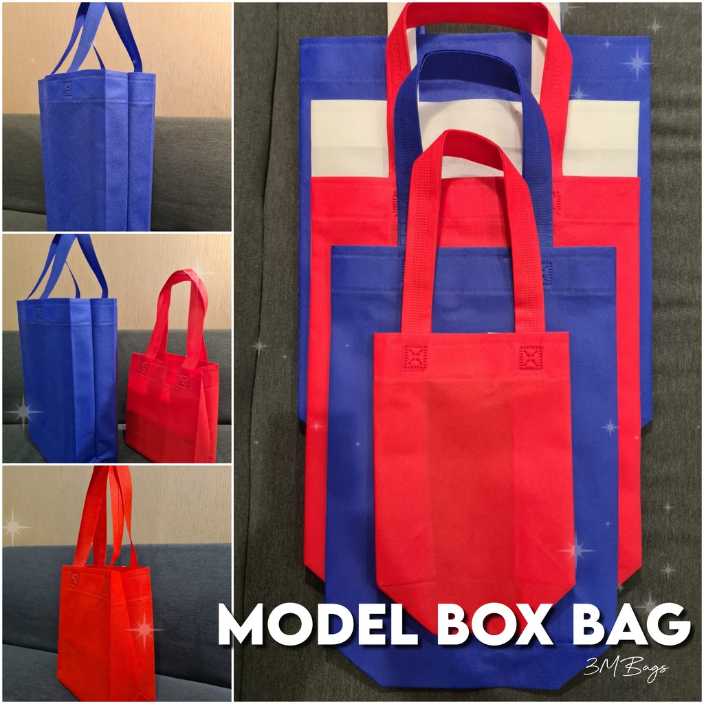 Jual Tas Spunbond / Tas Belanja Model Box Bag 30 x 40 x 10 cm (M ...