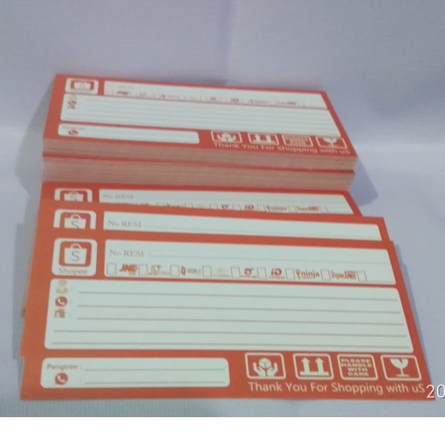 Jual LABEL PENGIRIMAN SHOPEE ISI 100 LEMBAR / LABEL PENGIRIMAN harga ...