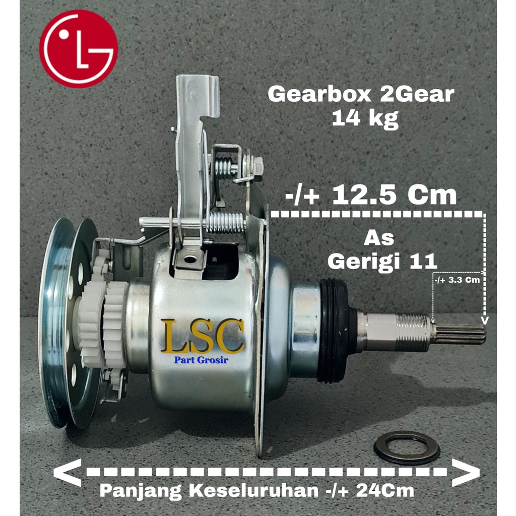 Jual Gearbox Mesin Cuci 1 Tabung LG 2 Gear 14 Kg As Gerigi 11 Girbok ...