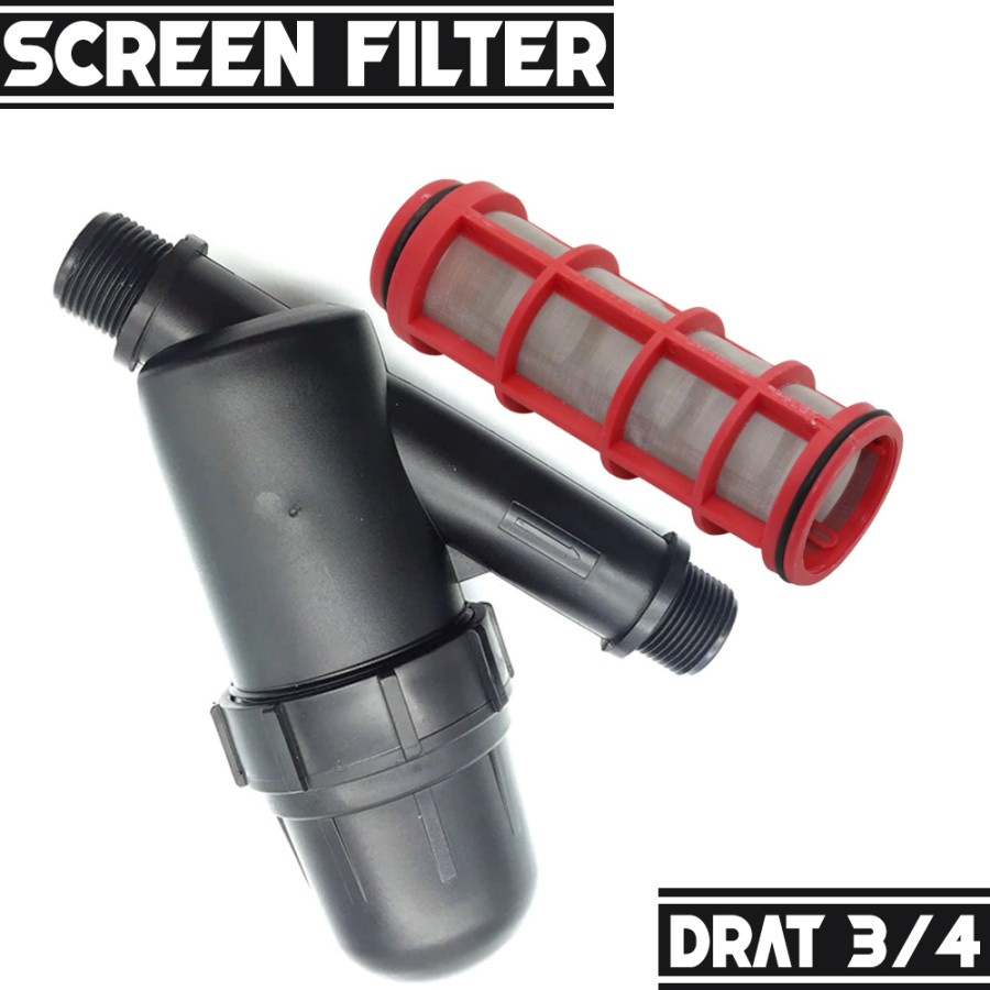 Jual Screen Filter Penyaring Air Fertigasi Hidroponik drat luar 3/4 ...