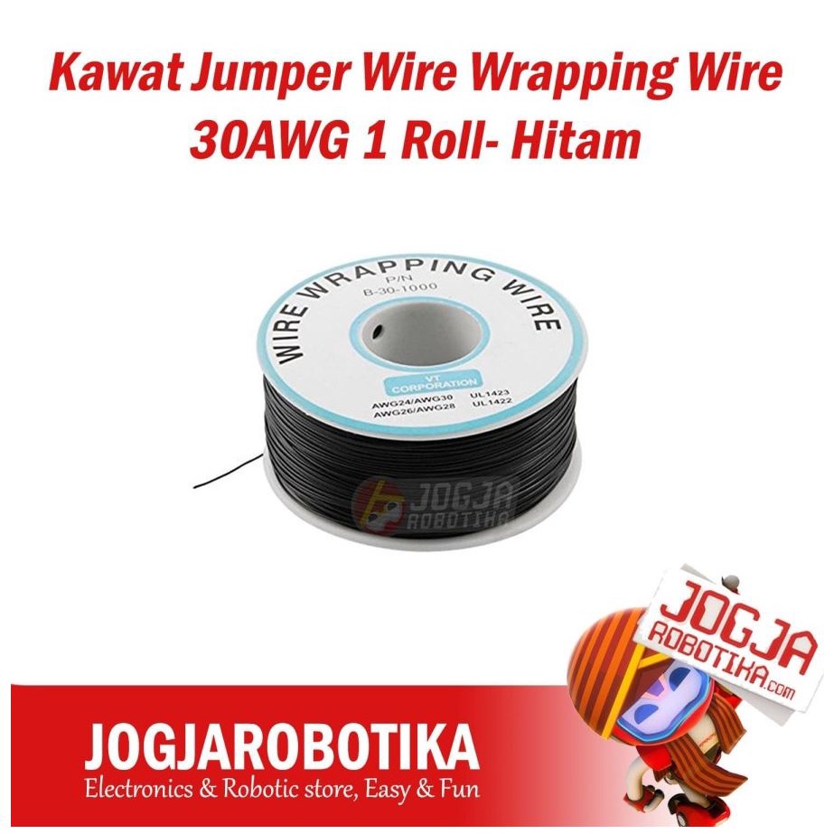 Jual Kawat Jumper Wire Wrapping Wire Kabel PCB Breadboard 30AWG 1 Roll ...