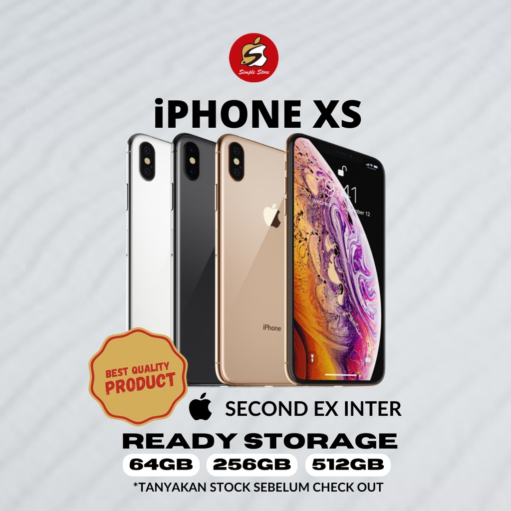 Jual IPHONE XS 64gb FULLSET SECOND INTERNATIONAL BERGARANSI | Shopee ...