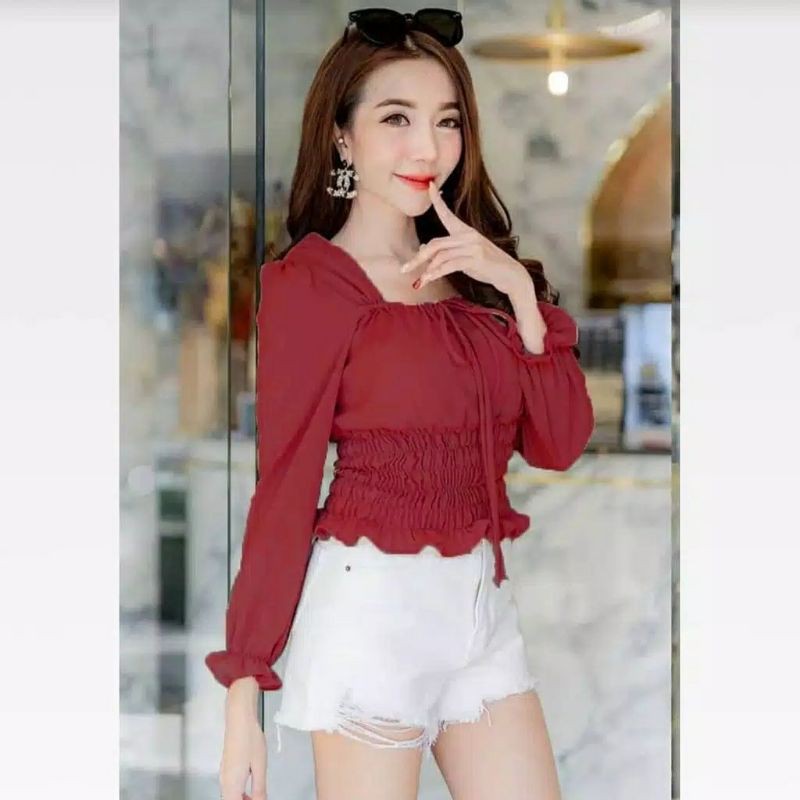 Jual RUFFLE TOP NSP | Shopee Indonesia