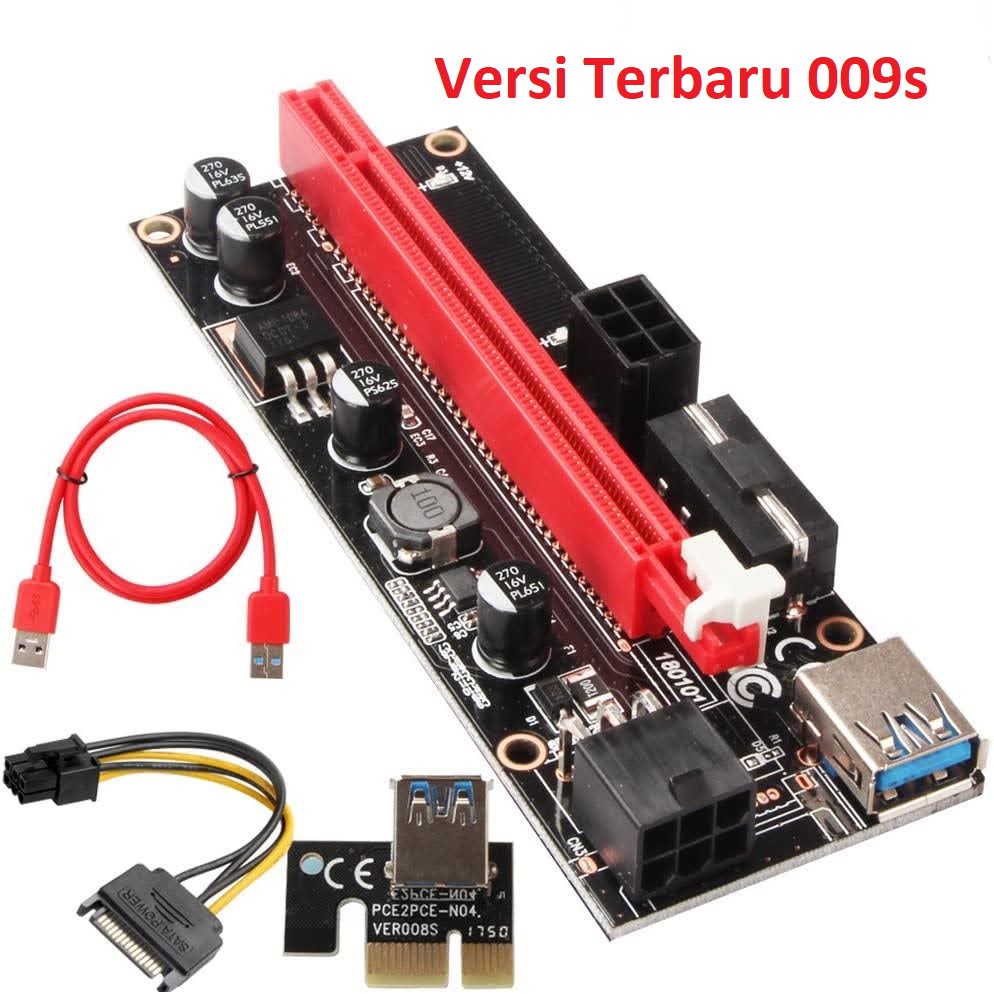 Jual Riser Card PCIE 1x to 16x USB3.0 For Mining High Quality | Shopee ...