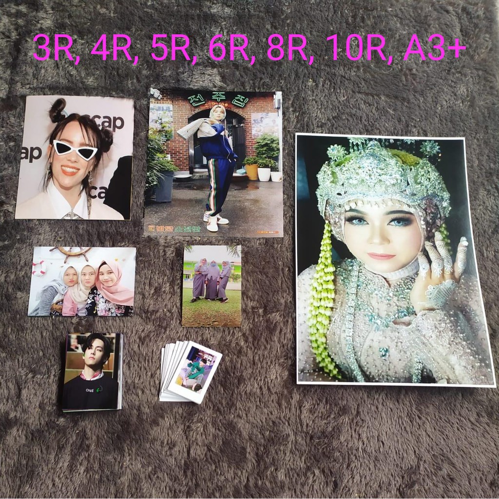 Jual CETAK FOTO UKURAN 3R,4R,5R,6R,8R,10R,A3+/POSTER | Shopee Indonesia