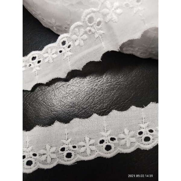 Jual Renda katun renda pinggir renda putih renda kecil renda bordir ...