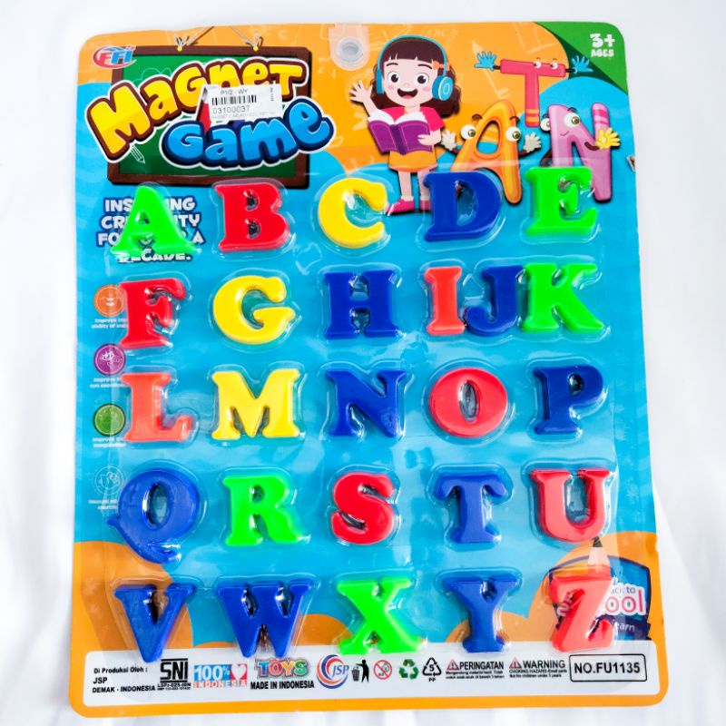Jual mainan Magnet ABC tempel kulkas SNI murah Main anak magnetik huruf ...