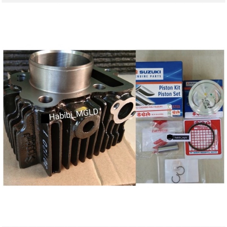 Jual Blok silinder Blok seher dan Piston kit Standar OS 0 Suzuki Shogun 110 Shogun R Shogun Kebo ...