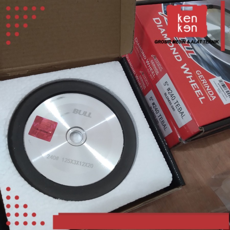 Jual Diamond Wheel 5 inch 240 Bull Merah Diamond Asah 5 Inch 240 Bull ...