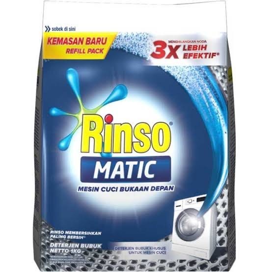 Jual Rinso Matic Bubuk Bukaan Depan Front Load Detergen Bubuk 1 kg ...