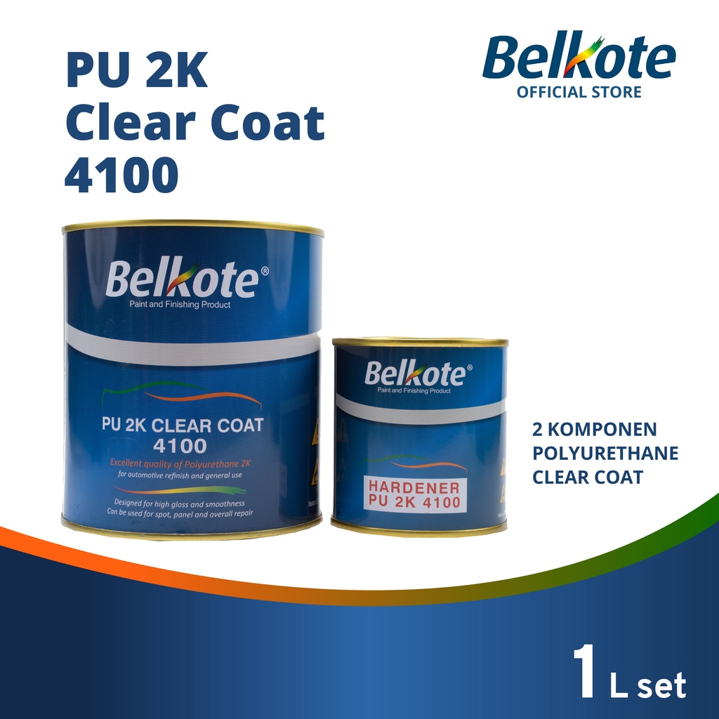 Jual Belkote PU 2K Clear Coat 4100 - 1L (Pernis Motor / Varnish Mobil ...