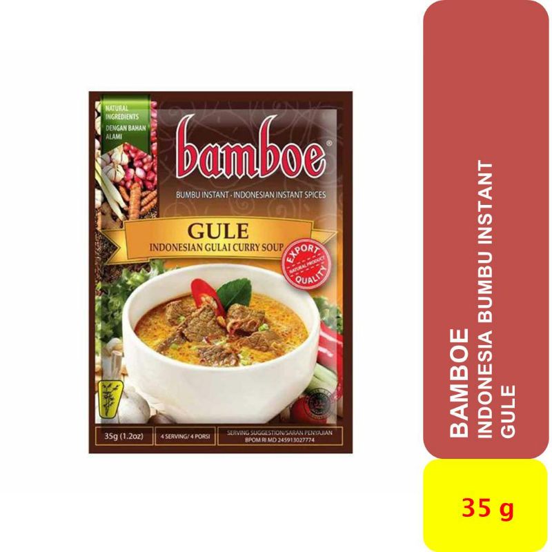 Jual Bumbu Instant Indonesia Gulai kemasan sachet 35 g merk BAMBOE ...