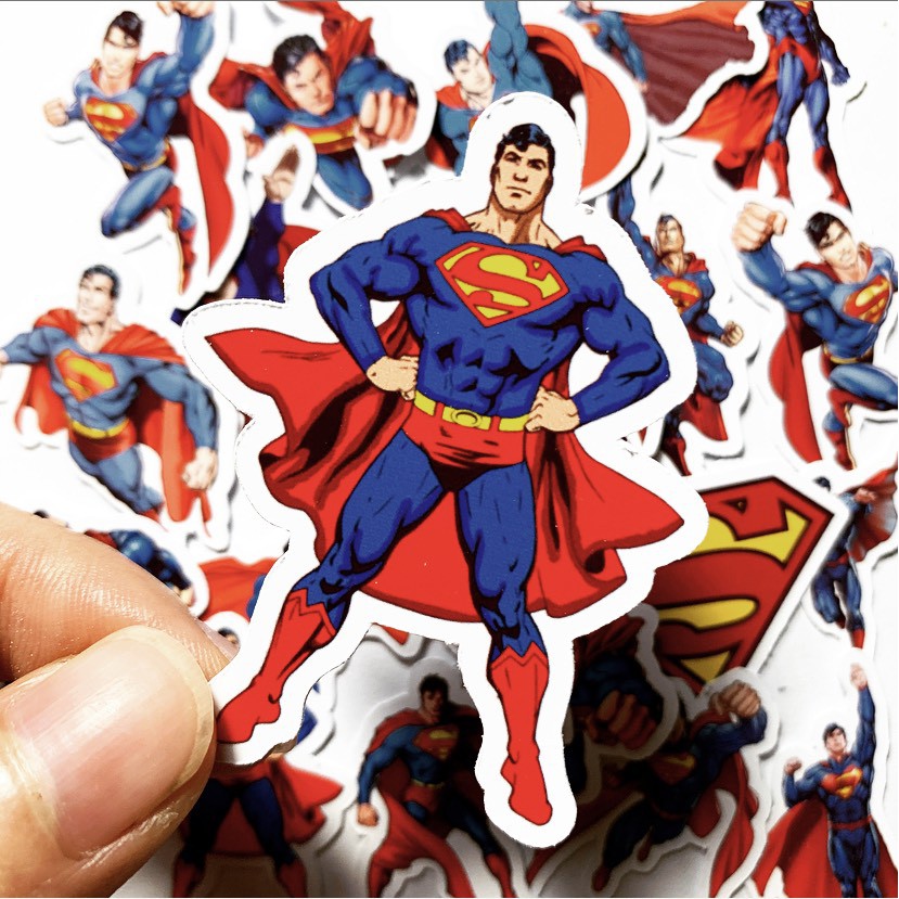 Jual SUPERMAN SUPER MAN SUPERHERO MARVEL DC FILM STICKER STIKER LOGO ...